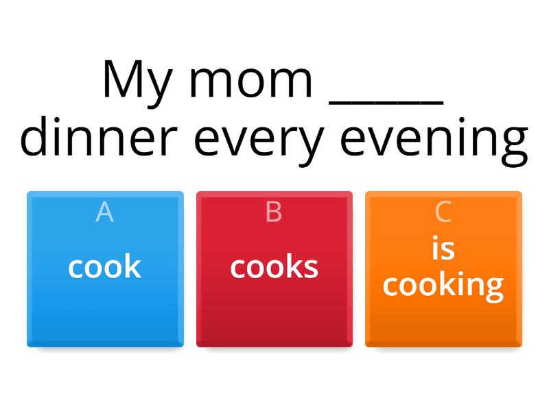 Present Simple/ Present Continuous - Quiz