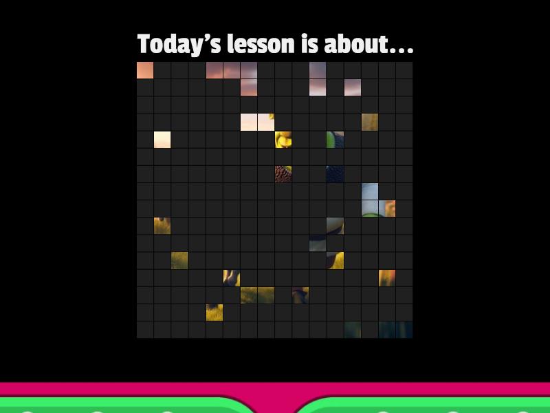 Today's lesson is about... - Image quiz