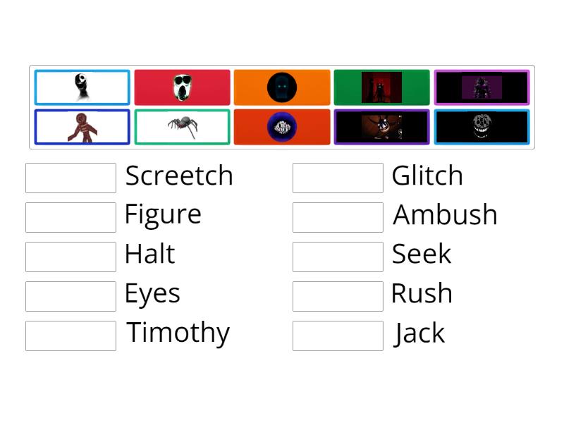 ROBLOX DOORS QESTS ENEMIES - Match up