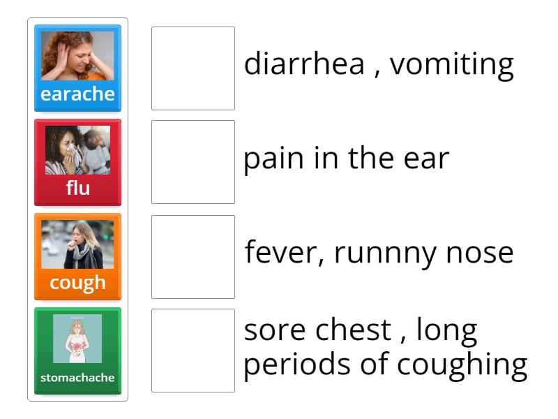 Match the disease to its symptoms - Match up