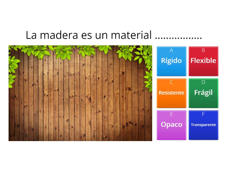 Los materiales - Quiz