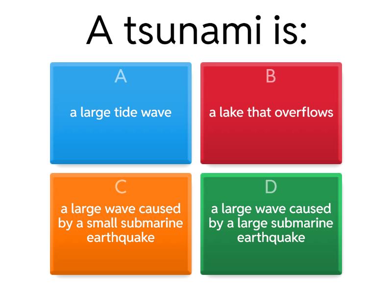 Tsunamis Part 1 - Quiz