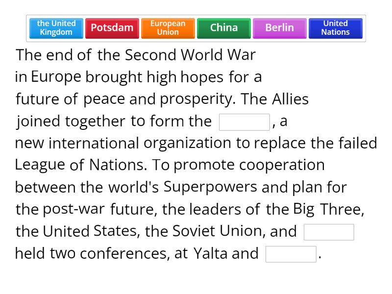 USH9.13a Cold War Fill-In - Complete the sentence
