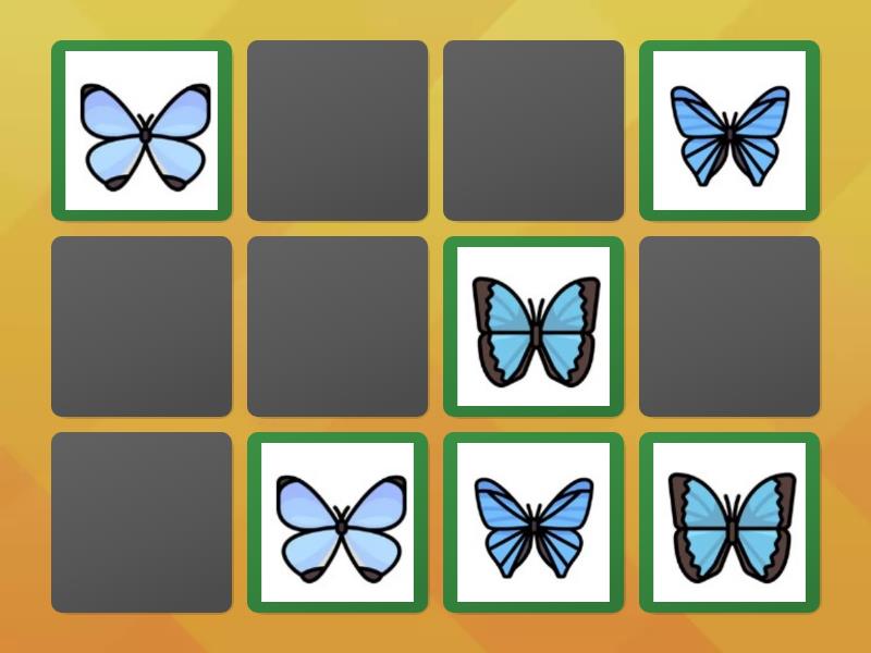 Atención mariposas - Matching pairs