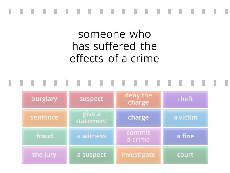 Crime and Punishment - B2 - Find the match