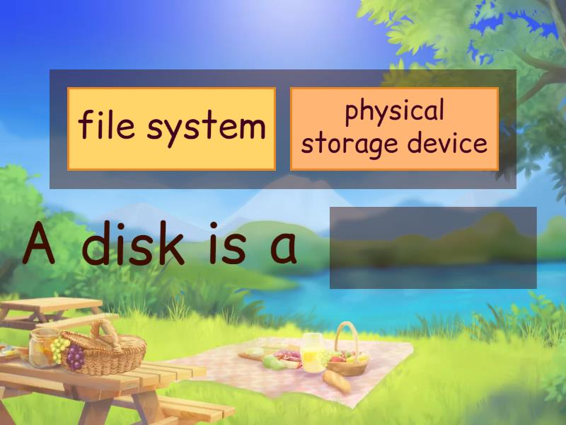 Disks and drives - Complete the sentence