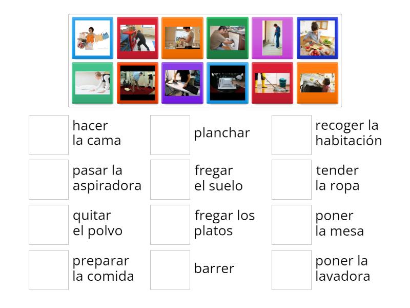 Las tareas domésticas - Match up