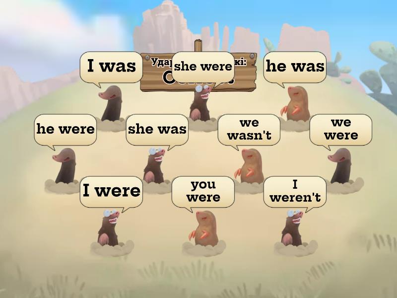 Past Tense was/were - Whack-a-mole