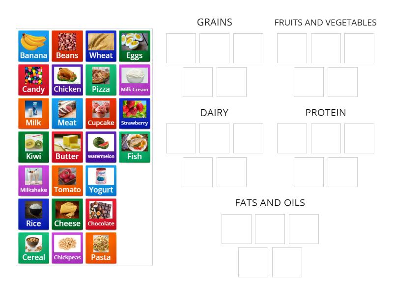 Food Pyramid Match - Group sort