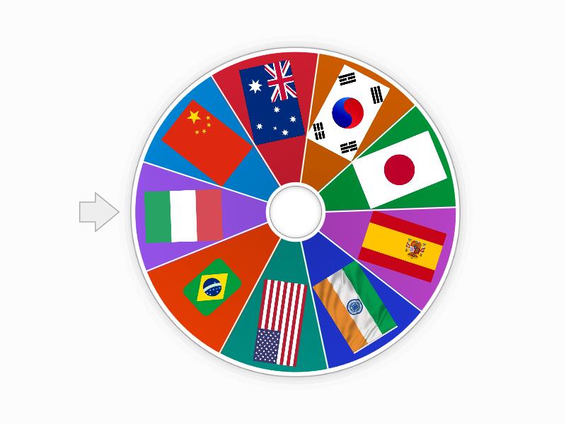 Spin the flags - Rueda aleatoria