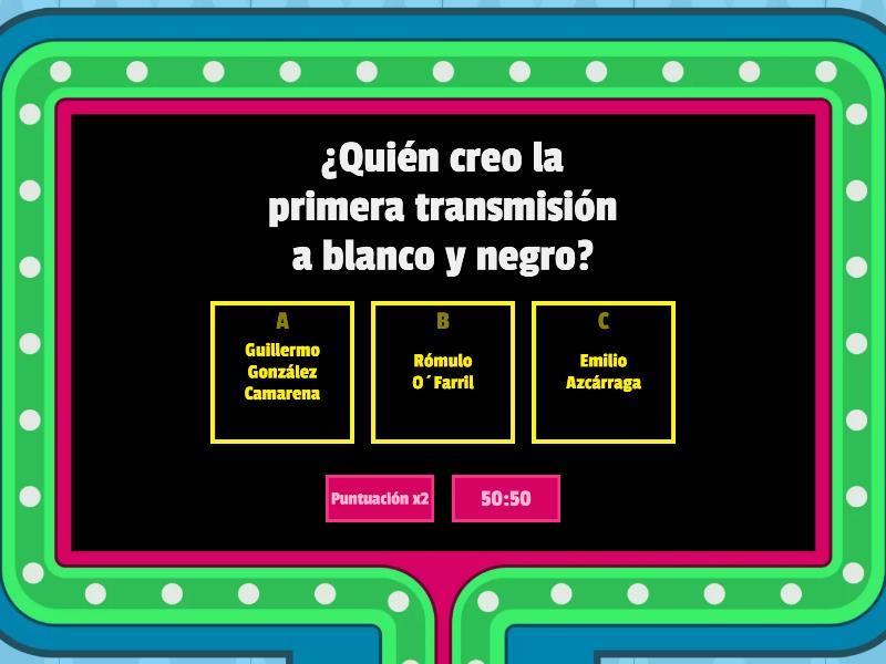 Comunicación televisiva - Gameshow quiz