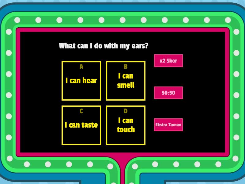 Body parts grade 2 - Gameshow quiz