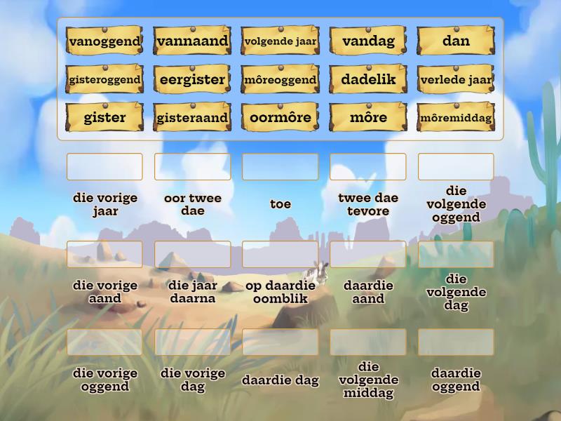 Tydwoorde - Indirekte rede - Match up
