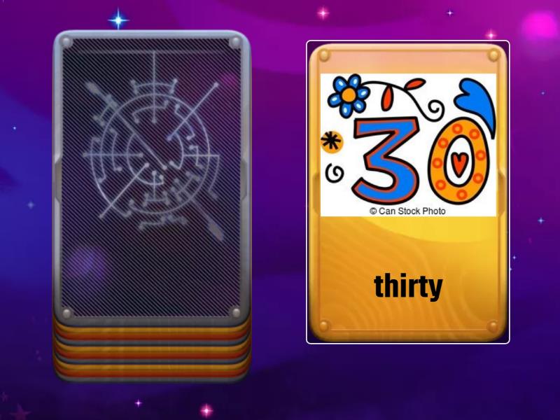 Numbers 20-30 - Speaking cards