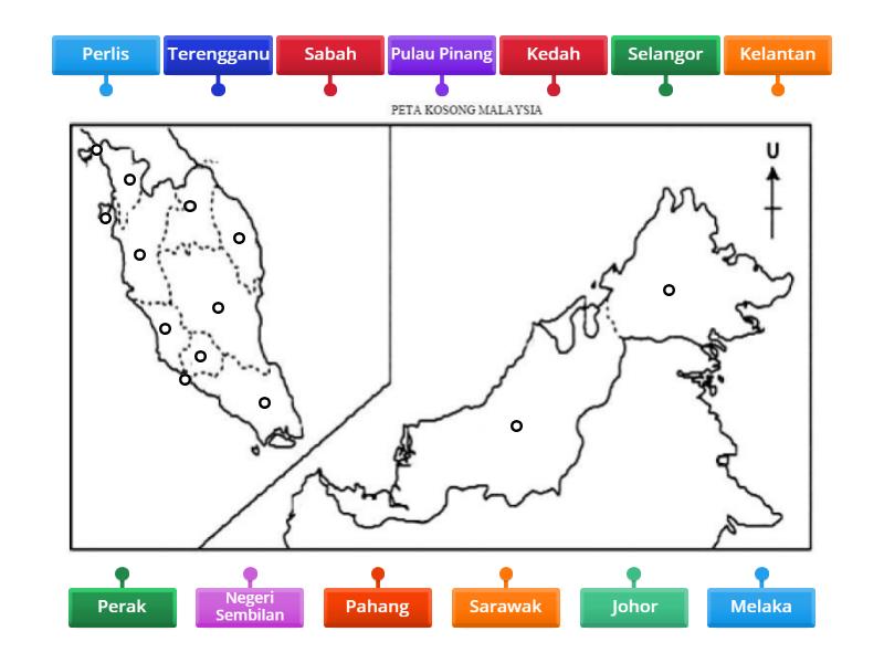 Negeri-Negeri di Malaysia - Labelled diagram