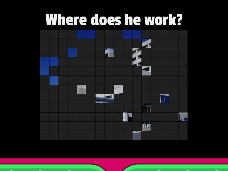 Where does he work? vocab - Image quiz