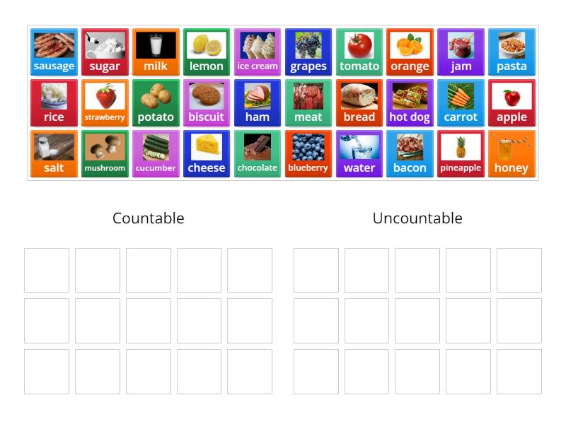 \Countable & uncountable - Group sort