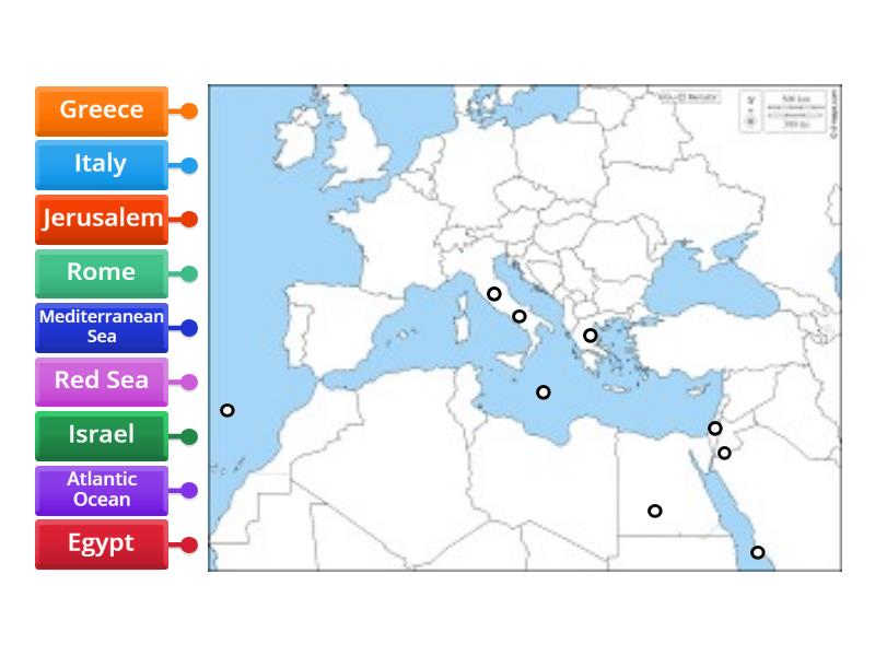 Ancient History Map Quiz - Labelled diagram