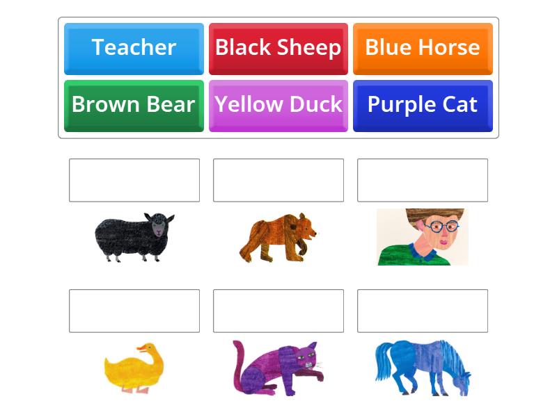 Brown Bear, Brown Bear, What Do You See? - Match up