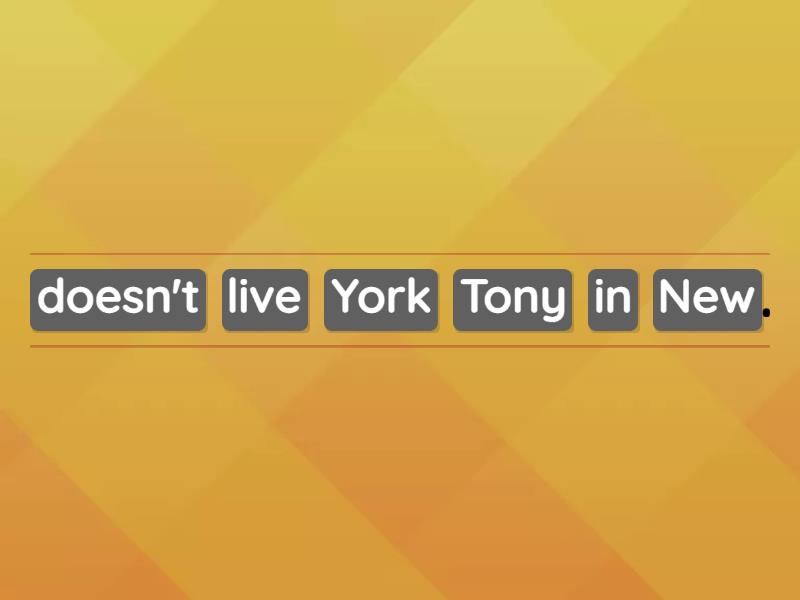 Present Simple negatives (“do not” or “does not”) - Unjumble