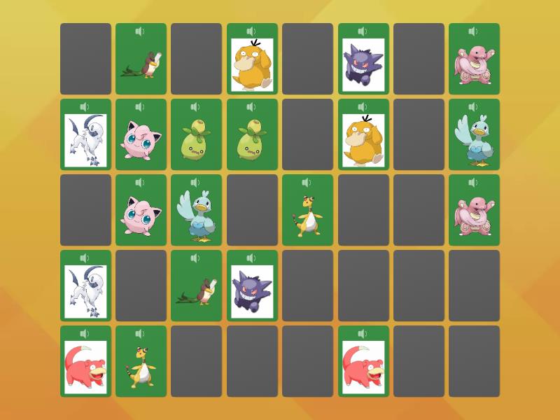 Pokemon memory - Matching pairs