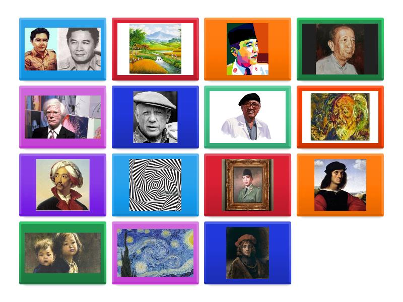seniman dunia serta lukisannya - Flip tiles