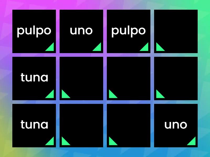 Juego palabras con U - Matching pairs