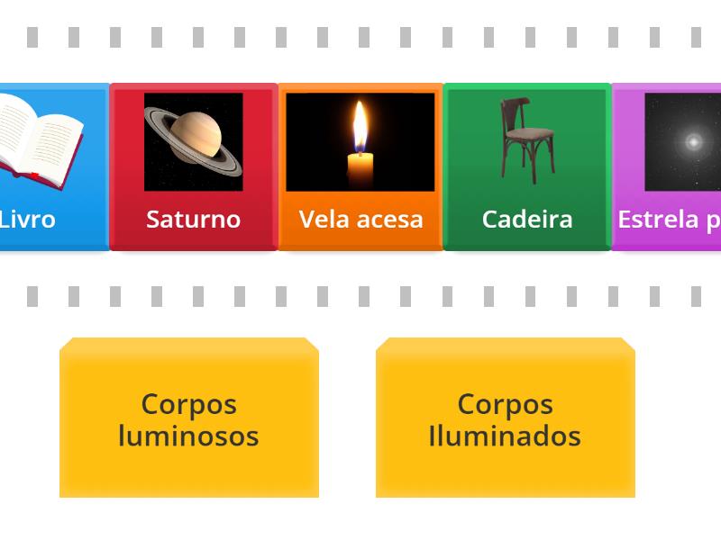 Corpos luminosos e iluminados- Filomena Roque - Speed sorting