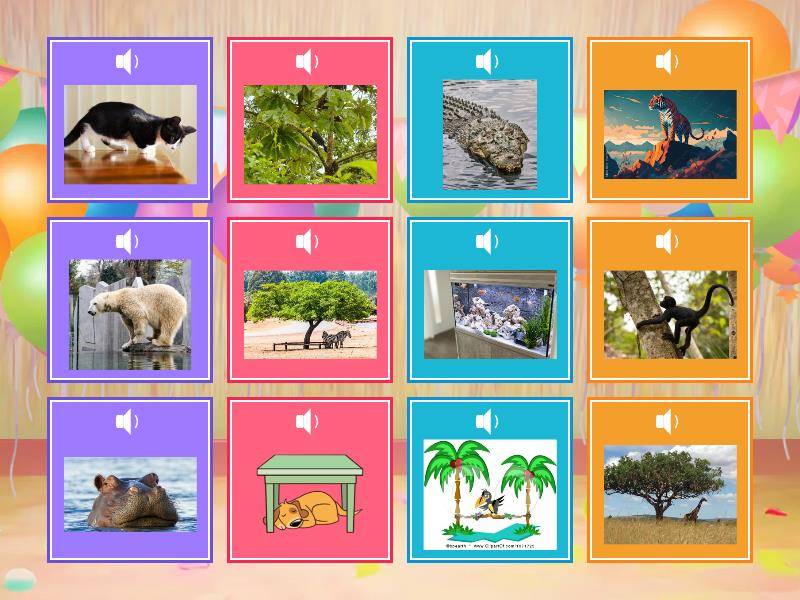PREPOSITIONS ANIMALS - Fichas giratorias