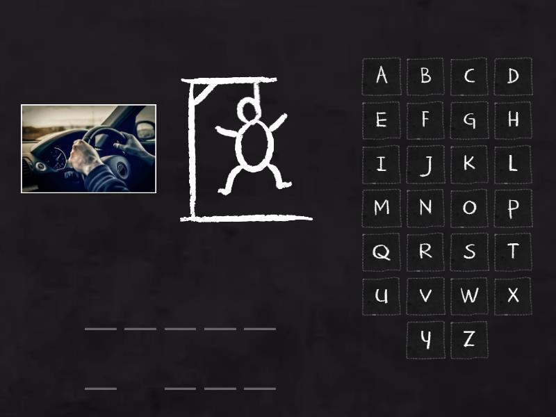 Cards Verbs unit 4 (drive, count...) - Hangman