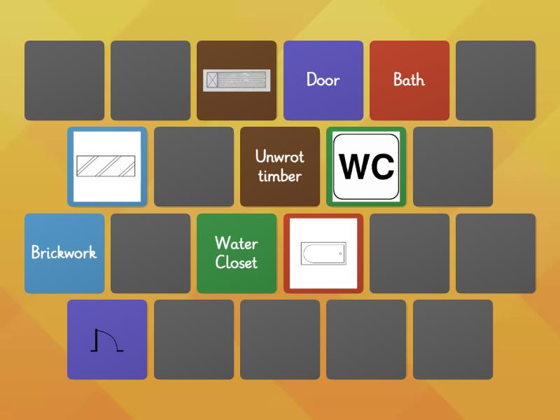 Principles Of Building - Week 1 Symbols & Hatchings - Matching pairs