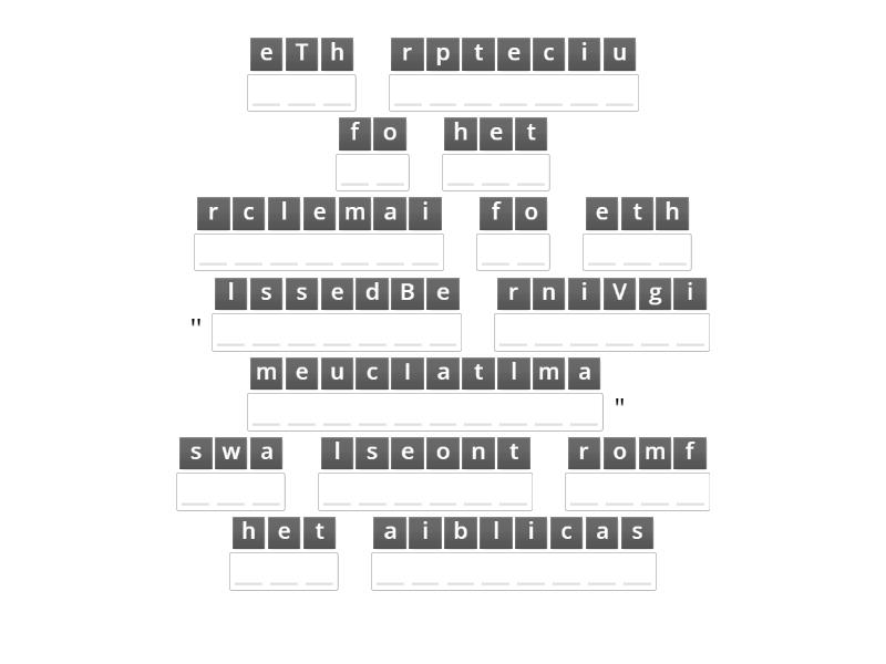 The secret message - Anagram