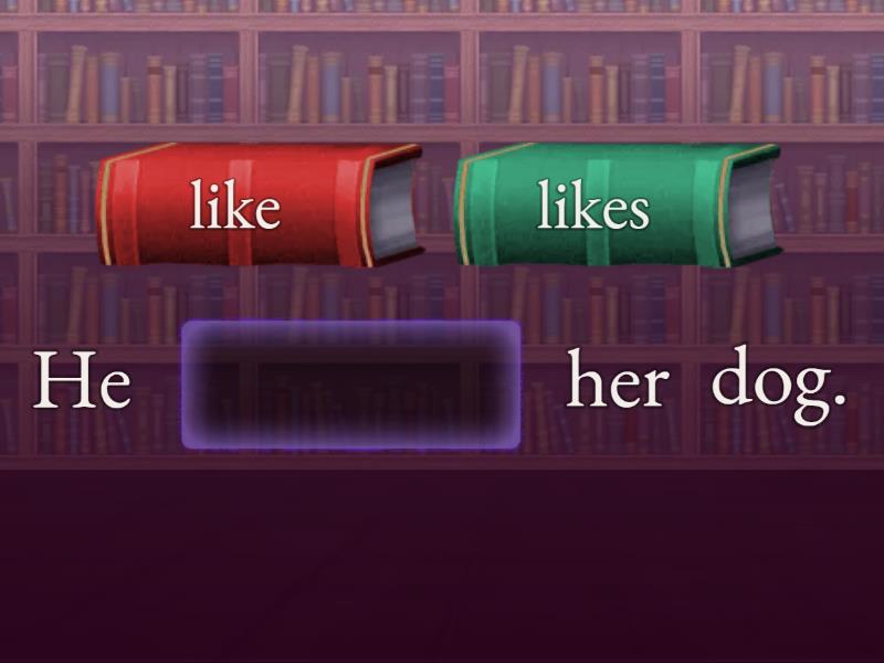 Present Simple Like or Likes 1st grade - Complete the sentence