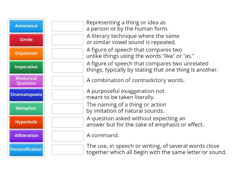 Verbal Language Features - Match up