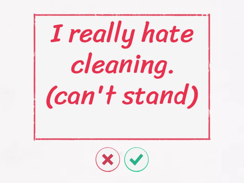 Expressing likes and dislikes - Flash cards