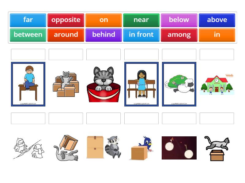 prepositions - Match up