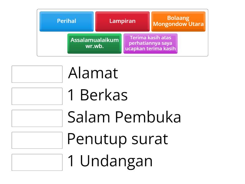 Mencari informasi tentang surat - Match up