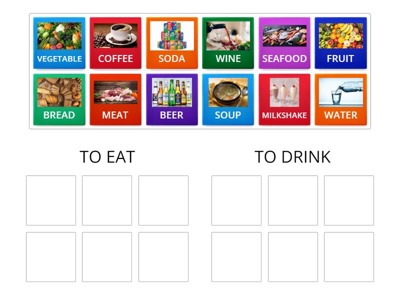 FOODS & DRINKS - Group sort