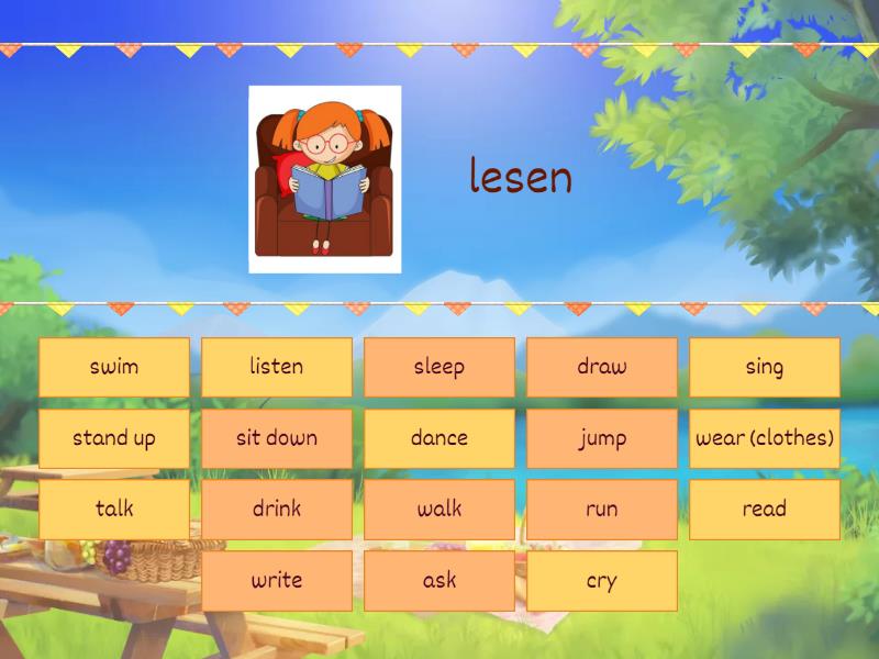 English for Starters - Basic Verbs - Find the match