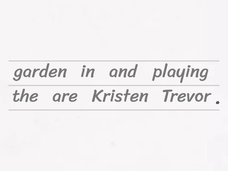 Present Continuous - Word order - Unjumble
