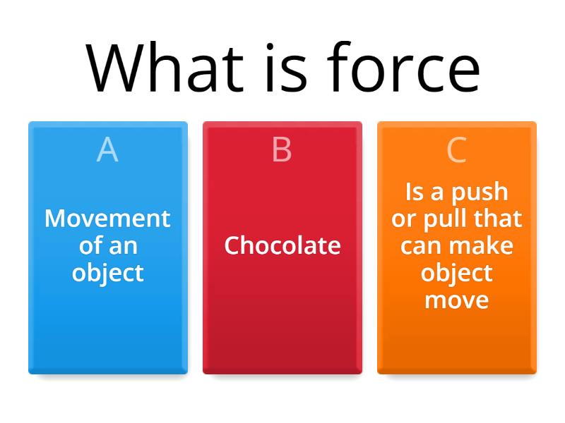 Short Force and Motion - Quiz