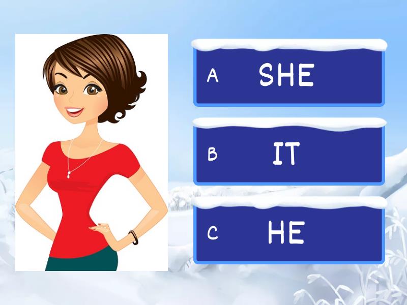 PERSONAL PRONOUNS HE SHE IT - Questionário