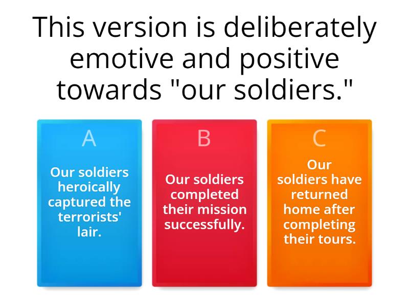 Emotive language - Quiz