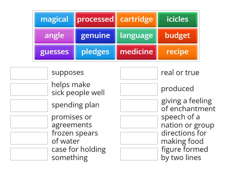 Lesson 2 Spelling Gr 5-6 - Match up