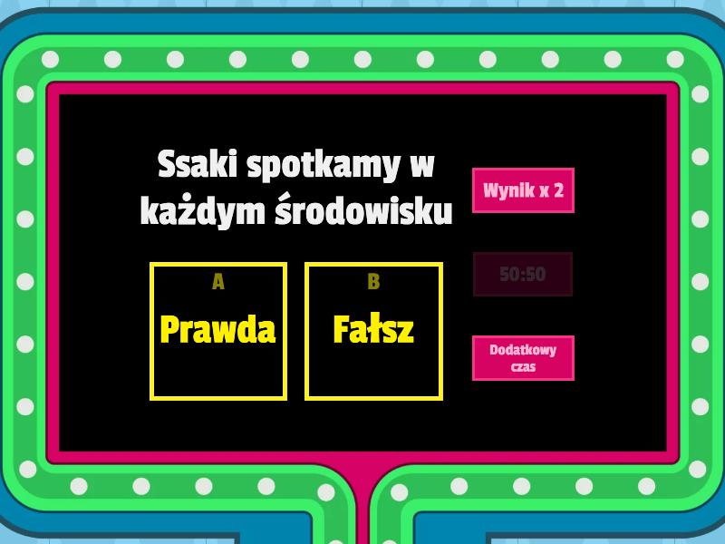 Przegląd i znaczenie ssaków - Gameshow quiz