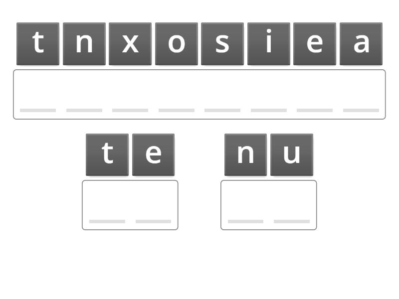 Mets en ordre les nombres - Anagram