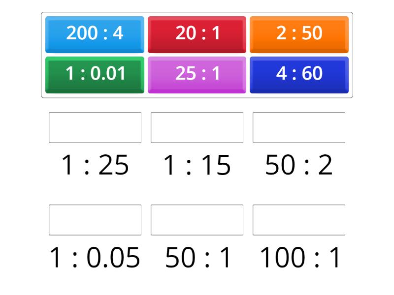 Ratios escape room - Match up
