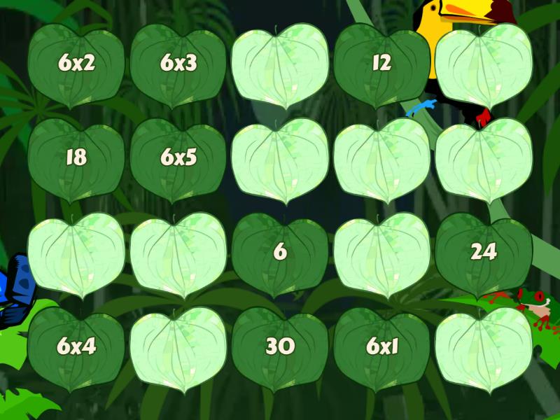 Juega y multiplica por 6 - Matching pairs