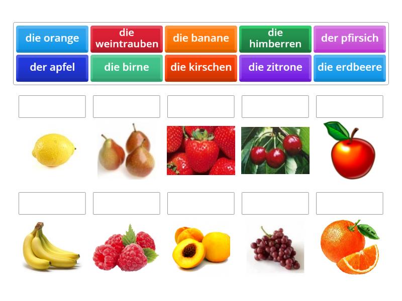 German fruits - Match up