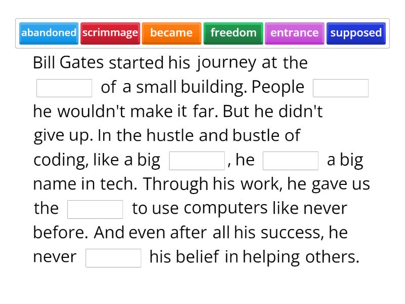 Bill Gates_Lesson - Complete the sentence